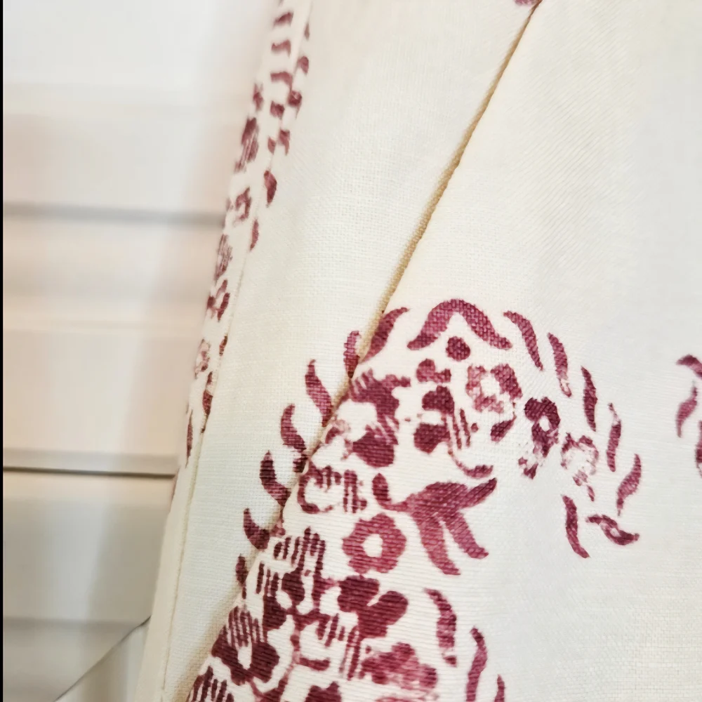 LOFT | Skirts | Loft Cream Mini Skirt With Red Paisley Pattern | Poshmark